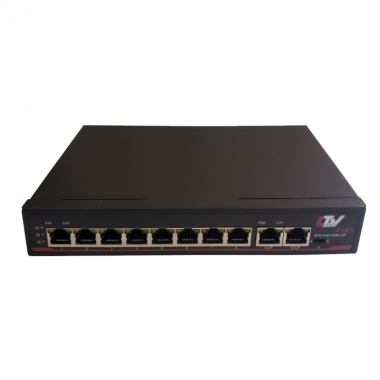 LTV LTV-2S08F2U(G)-P 8-портовый коммутатор Ethernet с поддержкой PoE